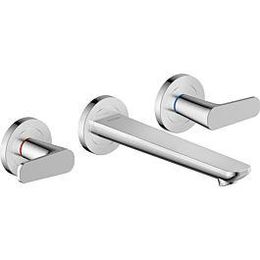 Hansgrohe Axor Citterio C Waschtisch-3-Loch-Armatur 49070000 ohne Struktur, chrom, Unterputz, Wandmontage, Ausladung 193mm