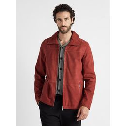 Lederjacke JCC "31022147", Herren, Gr. 48, rot (brick), Oberstoff: 100% Lammleder; Lining-body oben: 100% Polyester; Lining-body unten: 100%Baumwolle; Lining-Ärmel: 100% Polyester, Jacken