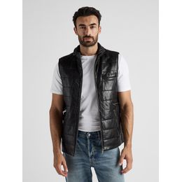 Lederweste JCC "3102179", Herren, Gr. 50, schwarz, Obermaterial: 100% Lammleder; Lining 50% Polyester, 50% Baumwolle; Padding: 100% Polyester, Westen