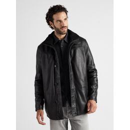 Lederjacke JCC "31023634", Herren, Gr. 48, schwarz, Obermaterial: 100% Leder, Schaf; Futter: 100% Polyester / Wattierung: 100% Polyester, Jacken