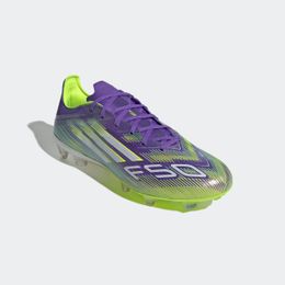 Fußballschuh adidas Performance "F50 PRO FÜR FESTE BÖDEN", Gr. 40, purrus, ftwwht, luclem, Synthetik, Textil, Schuhe, geeignet für Rasenplätze