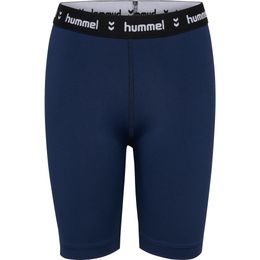 Hummel Sportshorts 'Pulse' M&auml;dchen Gr&ouml;&szlig;e 104 blau / schwarz / wei&szlig;