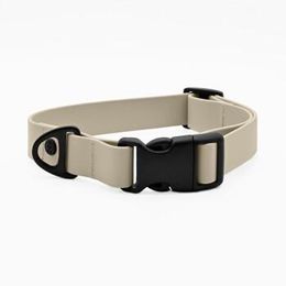 THE DOG IDEA Biothane Halsband mit Klickverschluss Taupe M