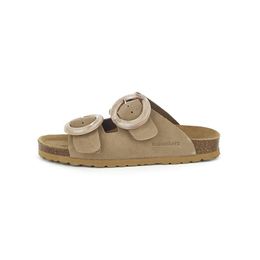BABUNKERS Family Leder-Pantoletten in Hellbraun - 20% | Größe 39 | Damen-pantoletten