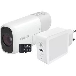 Canon PowerShot Zoom White Essential Kit + Case (100 - 400 mm, 12 Mpx), Kamera, Weiss