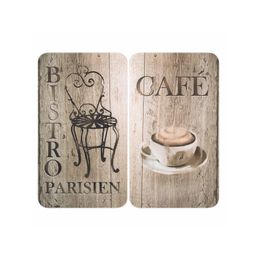 Wenko Herdabdeckplatte Universal Bistro 2er Set, Herdabdeckplatte Universal Mod. Bistro, 2er Set in Braun | Gr.: onesize
