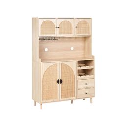 Beliani Vitrine CAMPBELLTON in Braun - (W) 120 x (H) 173 x (L) 40 cm | Gr.: onesize