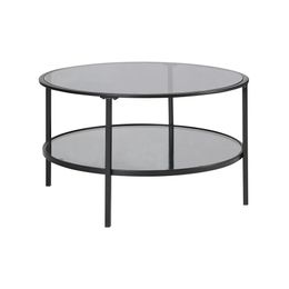 Beliani Couchtisch TELLAKA in Schwarz/Transparent - (W) 80 x (H) 45 x (L) 80 cm | Gr.: onesize