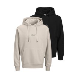 Jack & Jones Jack & Jones Sweatshirt / Hoodie Soho in Schwarz / beige | Gr.: XXL