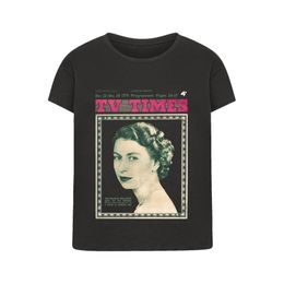 F4NT4STIC Box Tee TV Times Queen Elizabeth II 1957 Cover in schwarz | Gr.: XL