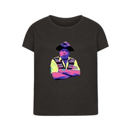 F4NT4STIC Box Tee TV Times Benny Hill In Character 1989 Pop Art in schwarz | Gr.: M