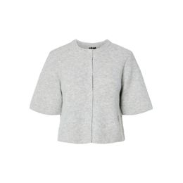 Pieces Strickjacke in Light Grey Melange | Gr.: M