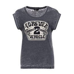 Queen Kerosin T-Shirt Forever 2 Wheels in anthrazit | Gr.: L