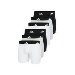 Adidas Boxershort 6er Pack in Schwarz/Wei&szlig;/Grau | Gr.: L