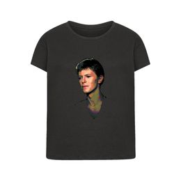 F4NT4STIC Box Tee TV Times Pop Star David Bowie 1977 in schwarz | Gr.: M