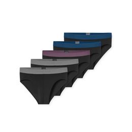 Schiesser Slip 5er Pack in Schwarz/Grau/Blau | Gr.: XL