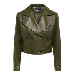 Only Kunstlederjacke in Dark Olive | Gr.: XL
