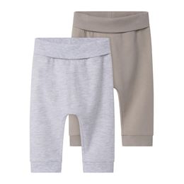 TWO SOON 2er-Pack Leggings in Light Grey Melange | Gr.: 86