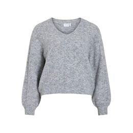 Vila Strickpullover in Medium Grey Melange | Gr.: S