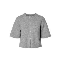 Pieces Strickjacke in Medium Grey Melange | Gr.: XS