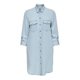 Only Hemdblusenkleid in Light Blue Denim | Gr.: S