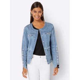 CR&Eacute;ATION L creation L Jeansblazer in blue-bleached | Gr.: 52