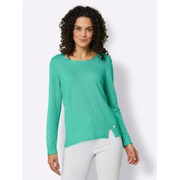 CR&Eacute;ATION L creation L Lyocell-Baumwoll-Pullover in blaugr&uuml;n | Gr.: 38