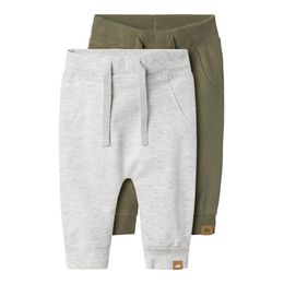 name it 2er-Pack Jogginghose in Light Grey Melange | Gr.: 56