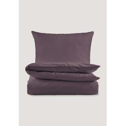 hessnatur Perkal Bettw&auml;sche-Set in brombeersorbet | Gr.: 200 x 200 + 2 x 80 x 80 cm