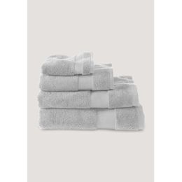 hessnatur Frottier Handtuch in kieselgrau | Gr.: 50 x 100 cm