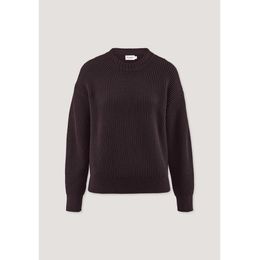 hessnatur Strick Pullover in schwarzbeere | Gr.: S