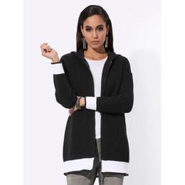 CR&Eacute;ATION L creation L Strickjacke in schwarz-wei&szlig; | Gr.: 38