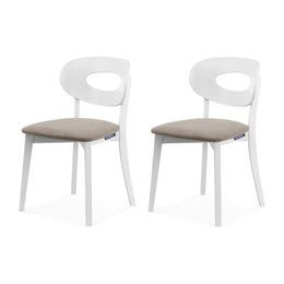 KONSIMO Polsterstuhl 2er-Set ¦ beige ¦ Maße (cm): B: 47 H: 80 » Höffner