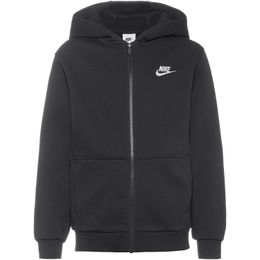 Nike Club Sweatjacke Kinder - schwarz - Gr. 140/146 - Baumwolle/Polyester