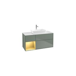Villeroy & Boch V&B Waschtischunterschrank Wandbeleuchtung Finion 120cm, Pl w m, Reg gol m Lac, Oli. m Lac ; Villeroy & Boch (G821HFGM)