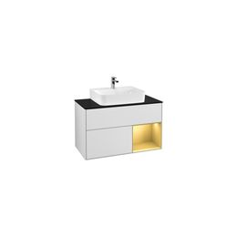 Villeroy & Boch V&B Waschtischunterschrank Finion 100, Pl bla m, Reg re gol m, wh. m Lac ; Villeroy & Boch (F122HFMT)