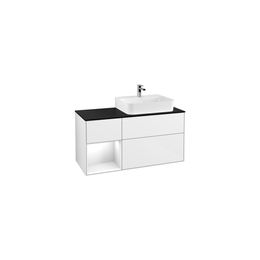 Villeroy & Boch V&B Waschtischunterschrank Wandbeleuchtung Finion 120cm, Pl b m, Rg l g w Lac, glo wh. Lac ; Villeroy & Boch (G142GFGF)