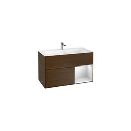 Villeroy & Boch V&B Waschtischunterschrank Wandbeleuchtung Finion 99,6x59,1cm, Reg re wh. m Lac, wal ven ; Villeroy & Boch (G040MTGN)