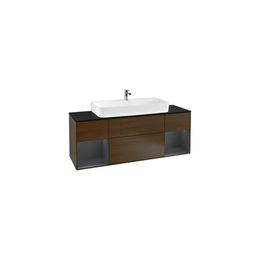 Villeroy & Boch V&B Waschtischunterschrank Finion 160cm, Reg md m lacquer, Walnut veneer ; Villeroy & Boch (F212HGGN)
