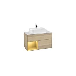 Villeroy & Boch V&B Waschtischunterschrank Finion 100, Pl bla m, Reg li gol m, Oa ven ; Villeroy & Boch (F111HFPC)