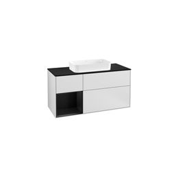Villeroy & Boch V&B Waschtischunterschrank Wandbeleuchtung Finion 120cm, Pl b m, Rg l bla m Lac, wh. m Lac ; Villeroy & Boch (G292PDMT)