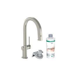 Hansgrohe Sp&uuml;ltisch-Einhebelmischer Aqittura M91 m Ausl, 1j, Start Set, Edelstahl-Optik (76801800)