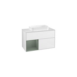 Villeroy & Boch V&B Waschtischunterschrank Abdeckplatte wh. m Finion 100x60,3cm, Rg l Oli. m Lac, glo wh. Lac ; Villeroy & Boch (F241GMGF)