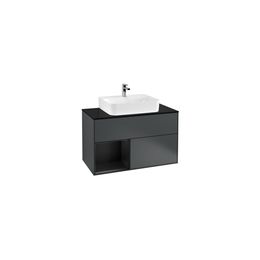 Villeroy & Boch V&B Waschtischunterschrank Finion 100, Pl w m, Rg l b m Lac, md bl. m Lac ; Villeroy & Boch (F112PDHG)