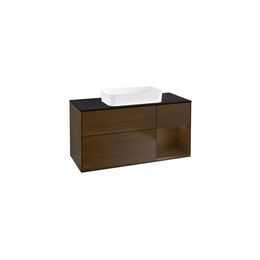 Villeroy & Boch V&B Waschtischunterschrank Finion 120x60 cm, Reg re wal ven, Walnut veneer ; Villeroy & Boch (F712GNGN)