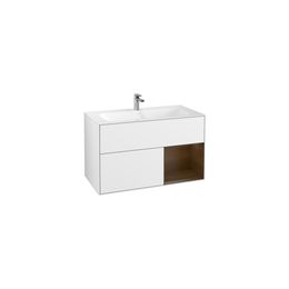 Villeroy & Boch V&B Waschtischunterschrank Wandbeleuchtung Finion 99,6x59,1cm, Reg re wal ven, glo wh. Lac ; Villeroy & Boch (G040GNGF)