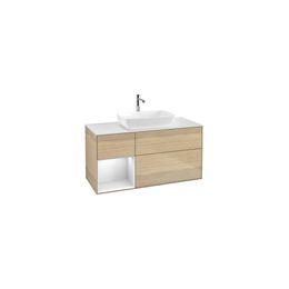 Villeroy & Boch V&B Waschtischunterschrank Wandbeleuchtung Finion 120cm, Pl wh. m, Reg wh. m Lac, Oa ven ; Villeroy & Boch (G821MTPC)