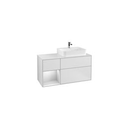 Villeroy & Boch V&B Waschtischunterschrank Wandbeleuchtung Finion 120cm, Pl w m, Rg l wh. m Lac, wh. m Lac ; Villeroy & Boch (G141MTMT)