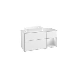 Villeroy & Boch V&B Waschtischunterschrank Finion 120cm, Pl w m, Rg r w m Lac, glo wh. Lac ; Villeroy & Boch (F281MTGF)