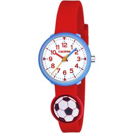 Calypso Watches Quarzuhr »My First Watch« Armbanduhr, Kinderuhr, Jungenuhr, Fußball, Geschenkidee, Geburtstag rot Coole Kinderarmbanduhr